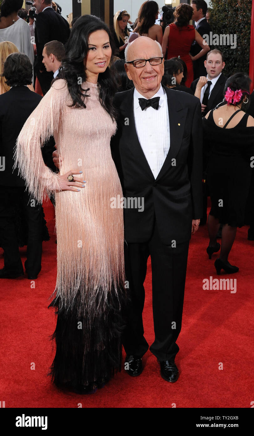 Media mogul Rupert Murdoch and his wife Wendi Deng arrive at the 69th ...