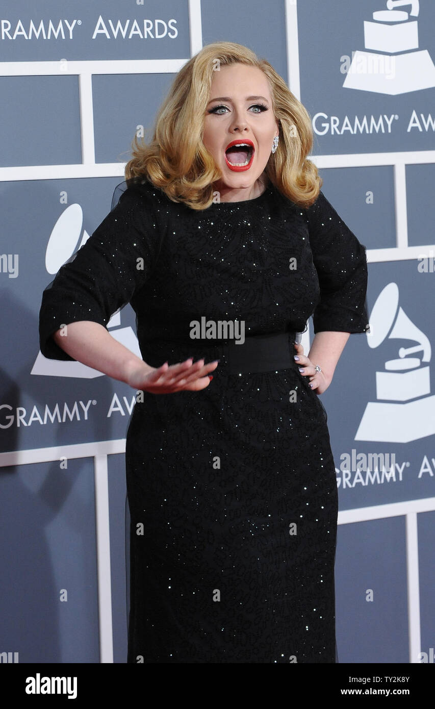 Adele 54th grammy awards in los angeles hi-res stock photography and ...