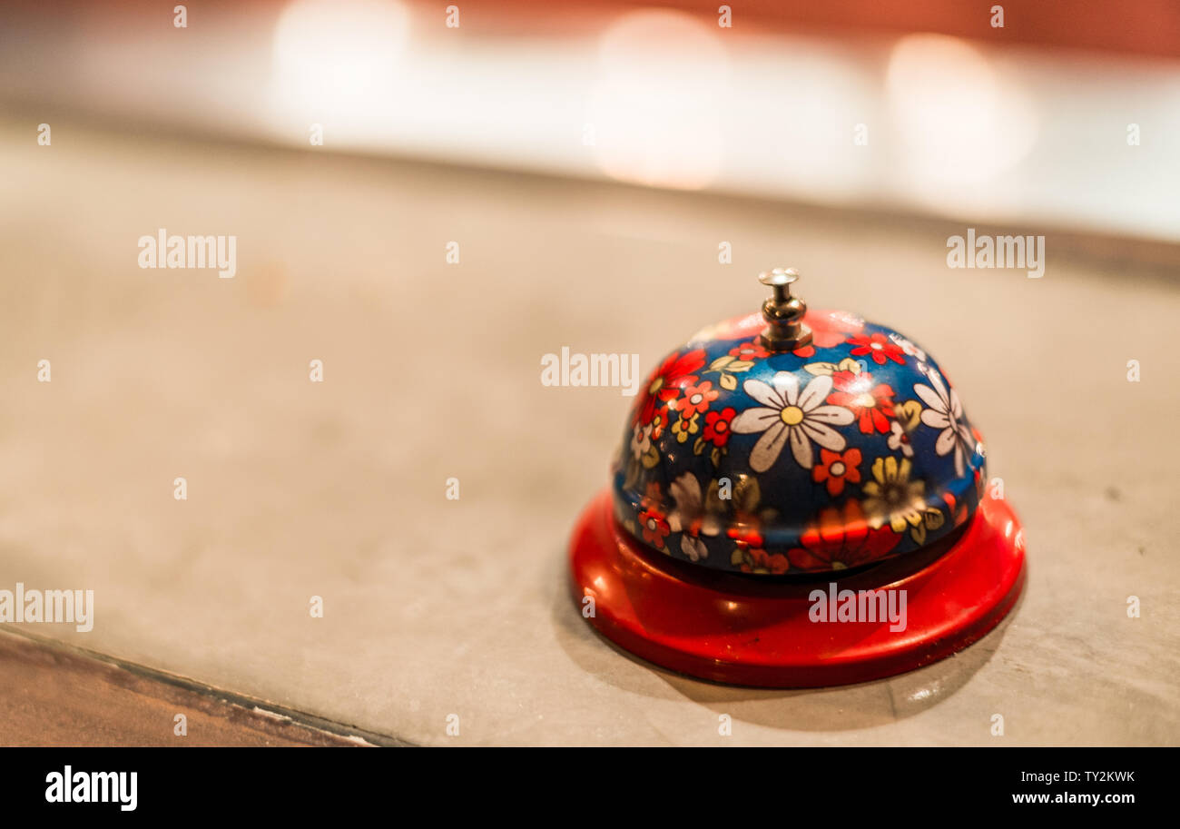 Bright and colorful call bell in a restaurant Stock Photo - Alamy