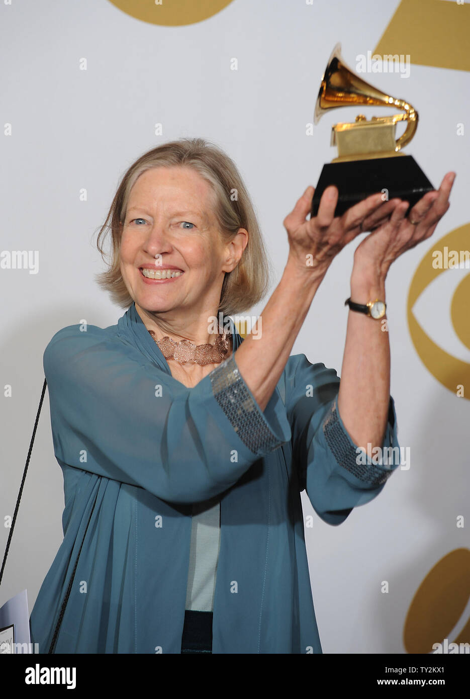 Judith Sherman holds her Grammy for Classical Producer of the Year at ...