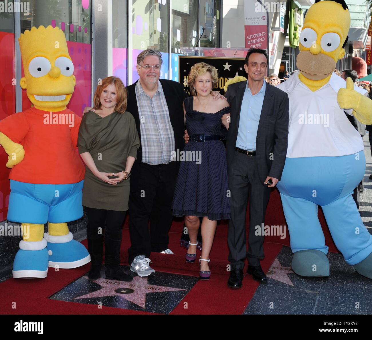 Matt Groening (2nd-R)), the creator of the longest-running scripted ...