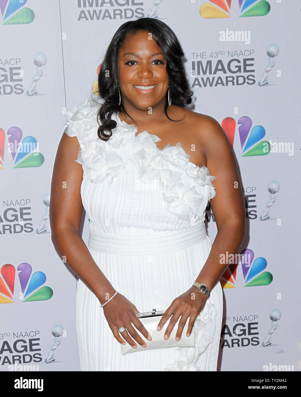 Producer D'Angela Proctor arrives at the 43rd NAACP Image Awards at the ...