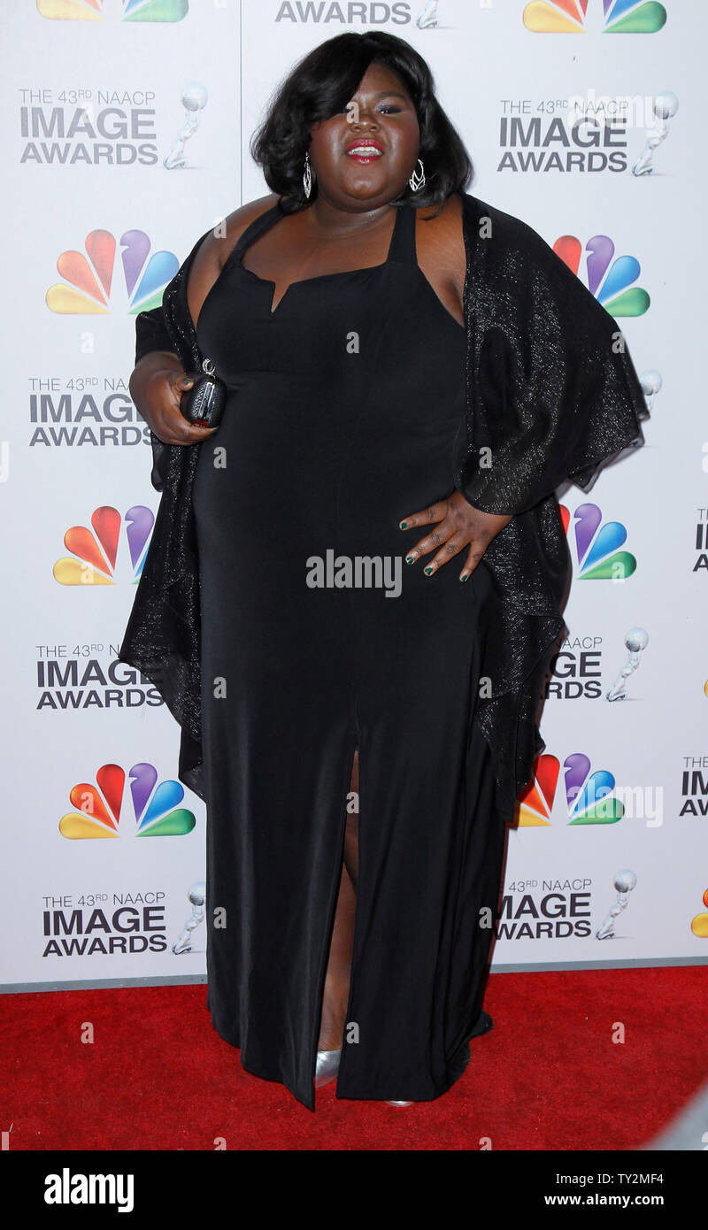 Actress Gabourey Sidibe arrives at the 43rd NAACP Image Awards at the ...
