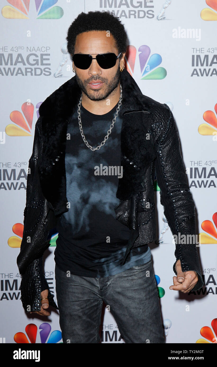 Musician Lenny Kravitz arrives at the 43rd NAACP Image Awards at the ...