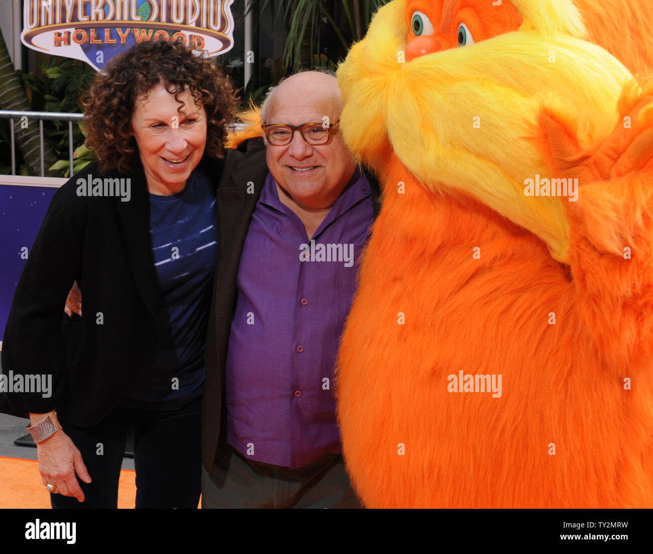 Actor Danny DeVito, the voice of The Lorax in the animated motion ...