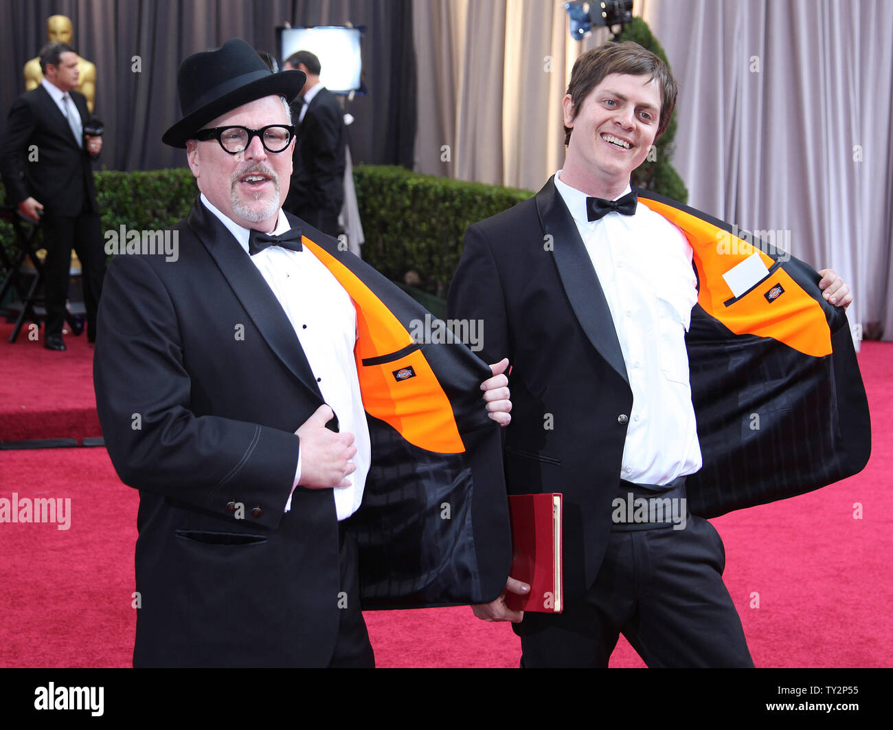 Directors William Joyce and Brandon Oldenburg arrive for the 84th ...