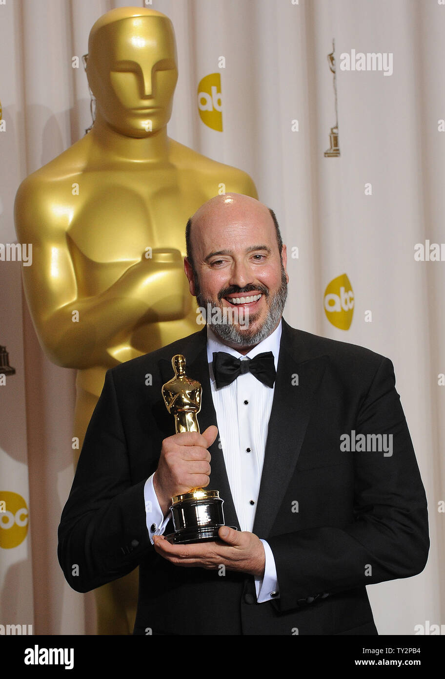 Mark Bridges holds his Costume Design Oscar for the movie, The Artist ...