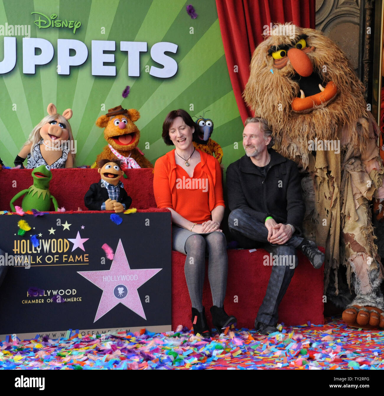 Lisa Henson (L) and Sean Henson attend the Inimitable Muppets unveiling ...