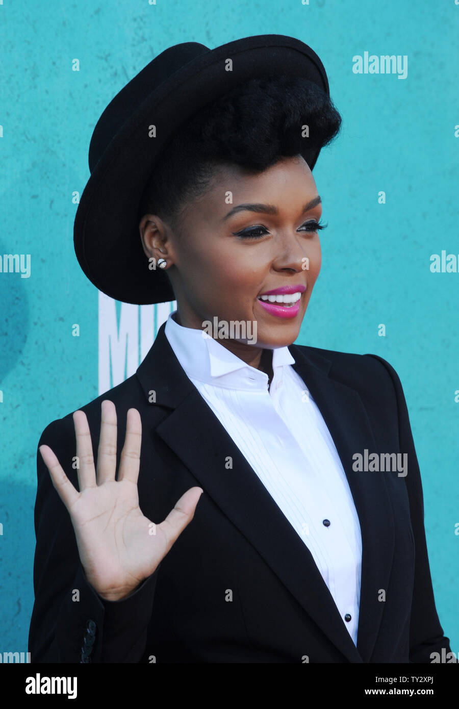 Singer Janelle Monae arrives for the MTV Movie Awards at the Gibson ...