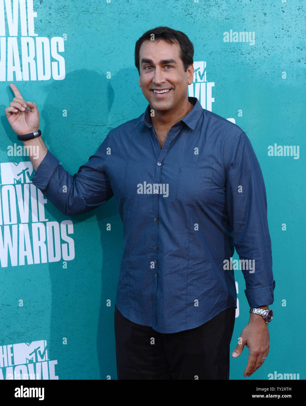 Actor Rob Riggle arrives at the MTV Movie Awards at the Gibson ...