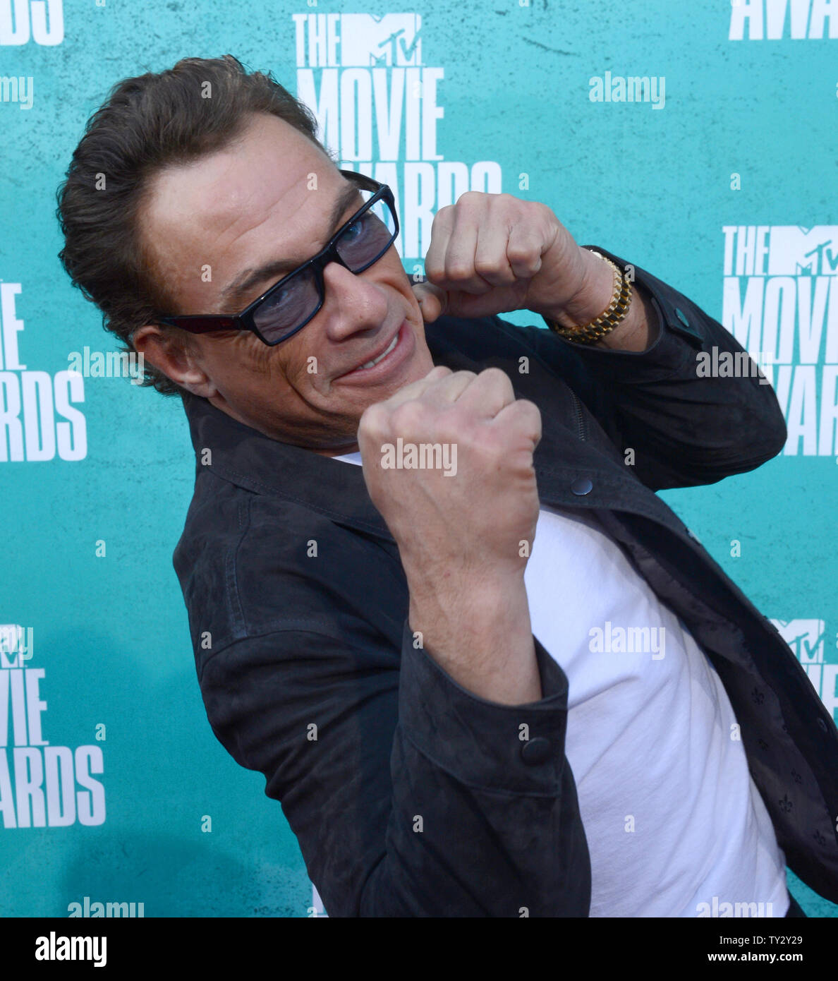 Actor Jean-Claude Van Damme arrives at the MTV Movie Awards at the ...