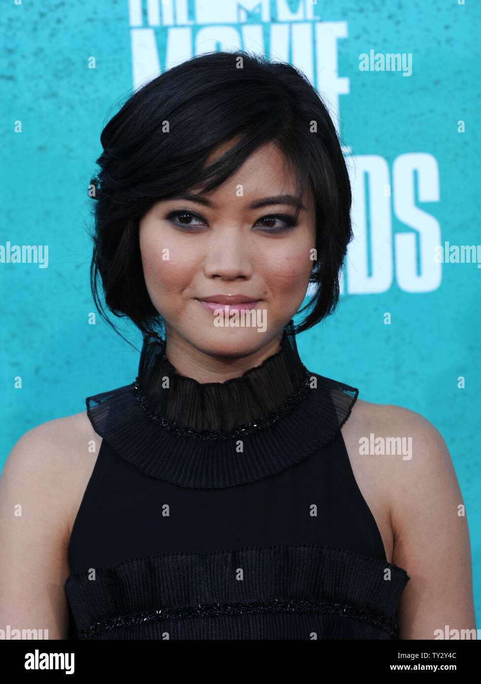 Actress Jessica Lu arrives at the MTV Movie Awards at the Gibson ...