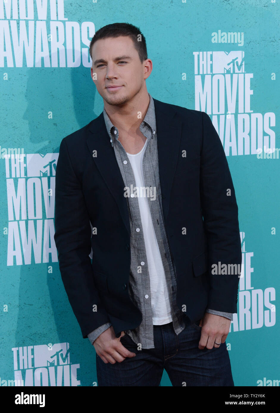 Actor Channing Tatum arrives at the MTV Movie Awards at the Gibson ...