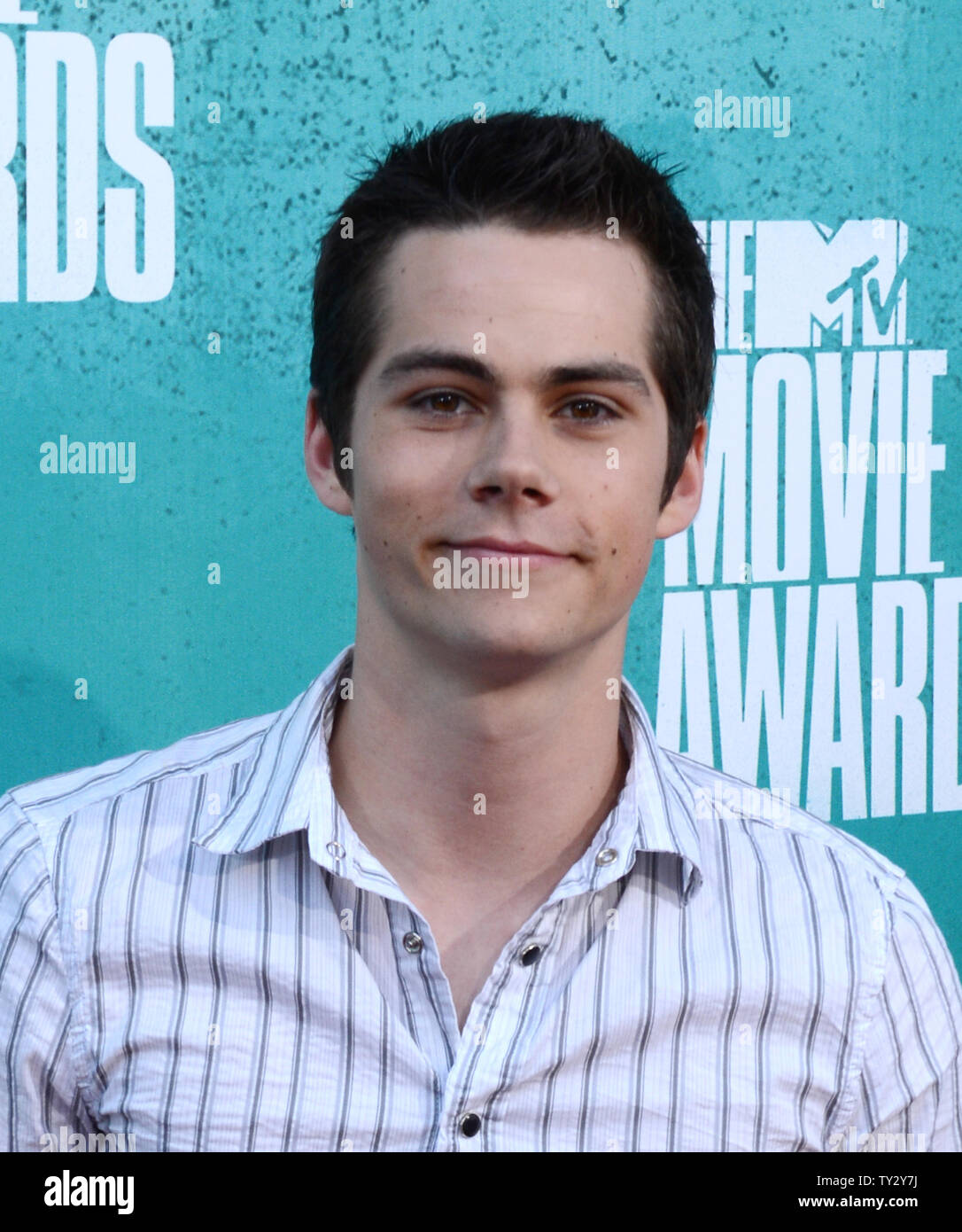 Actor Dylan O'Brien arrives at the MTV Movie Awards at the Gibson ...