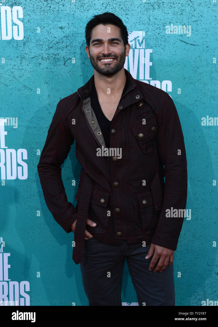 Actor Tyler Hoechlin arrives at the MTV Movie Awards at the Gibson ...
