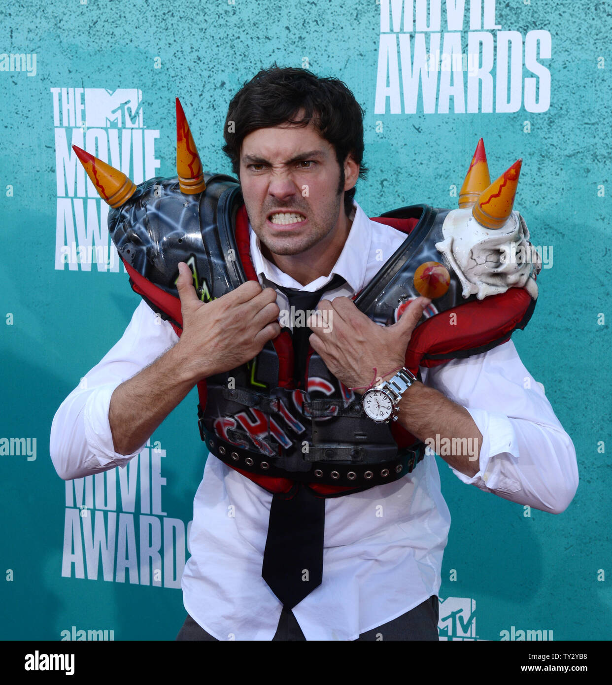 Comedian Jeff Dye arrives at the MTV Movie Awards at the Gibson ...