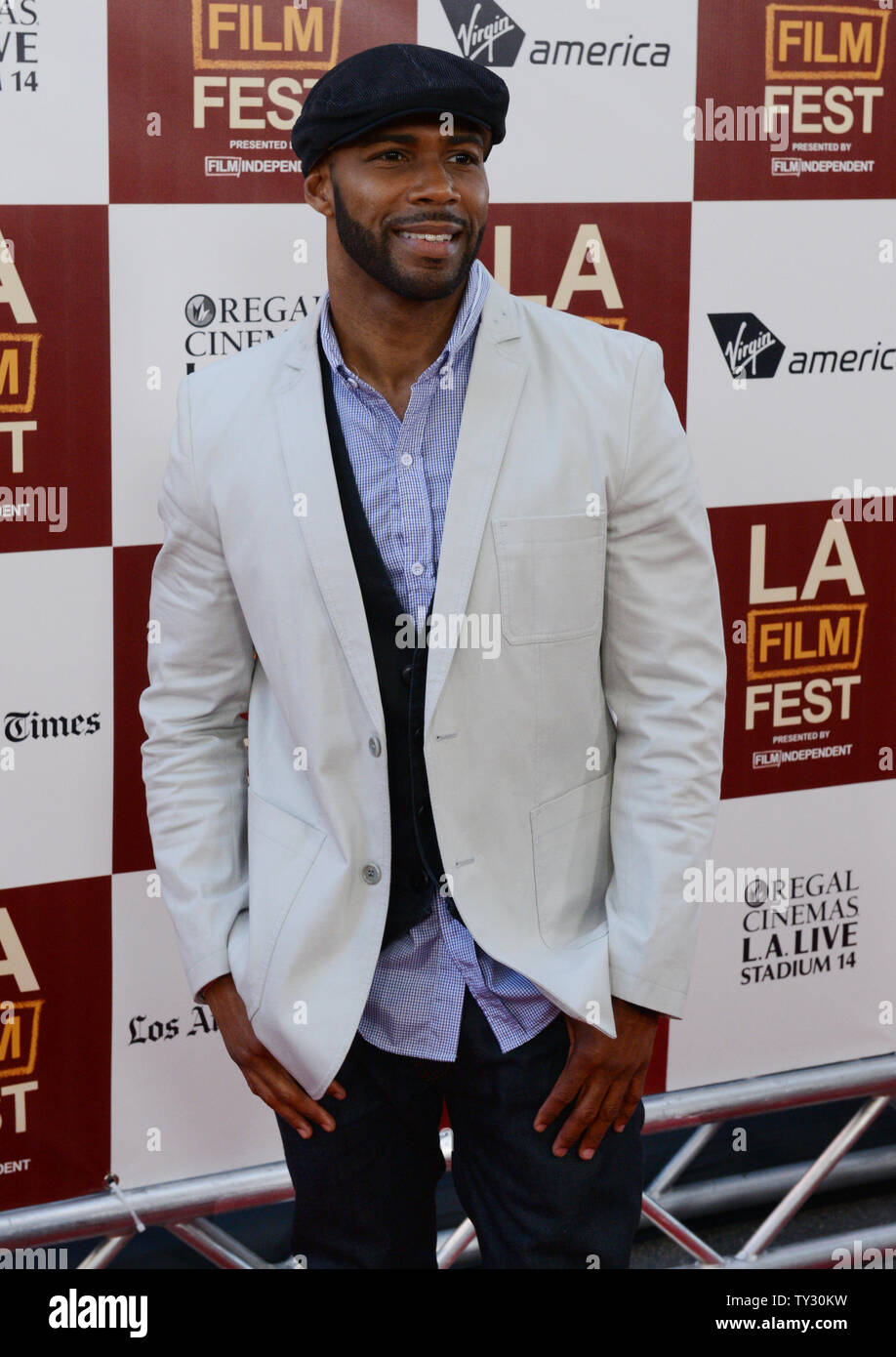Actor Omari Hardwick attends the premiere of the motion picture drama ...