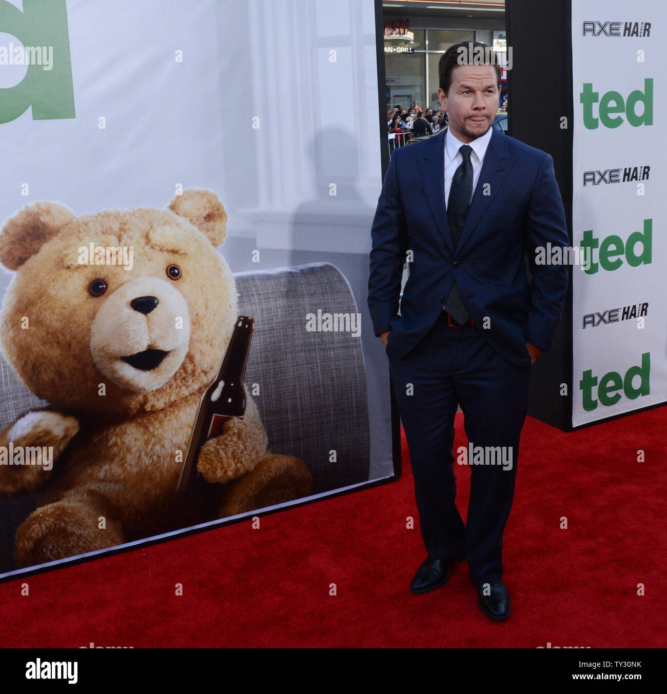 Actor Mark Wahlberg, a cast member in the motion picture comedy "Ted ...