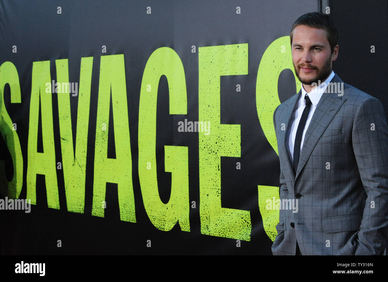Actor Taylor Kitsch a cast member in the motion picture crime thriller ...