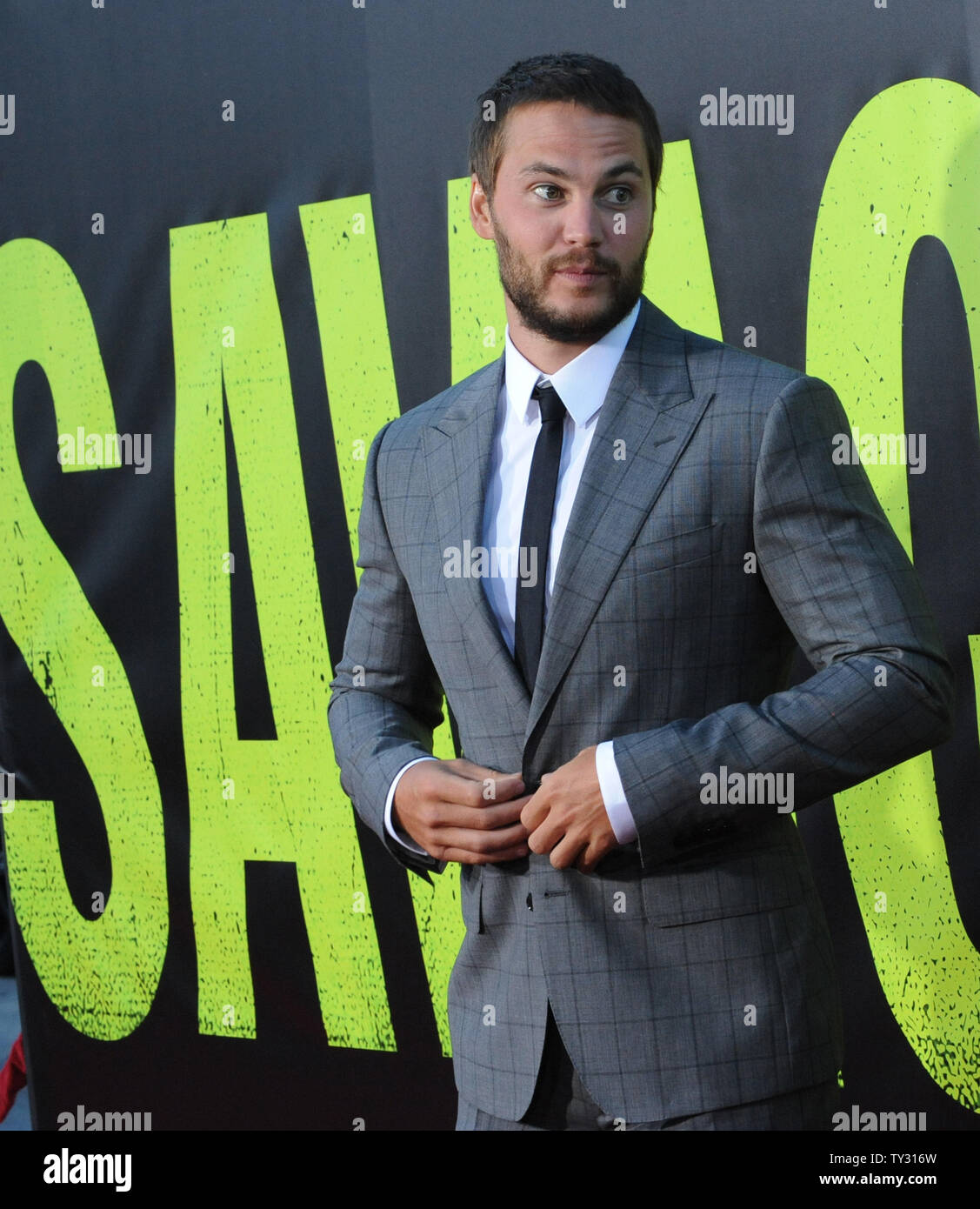 Actor Taylor Kitsch a cast member in the motion picture crime thriller ...