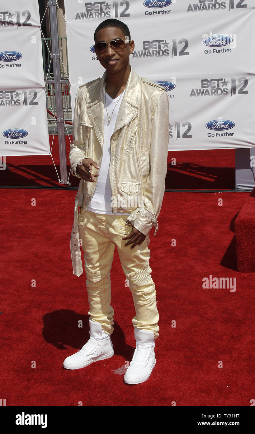 Recording artist Jacob Latimore arrives for the BET Awards 12 at the ...