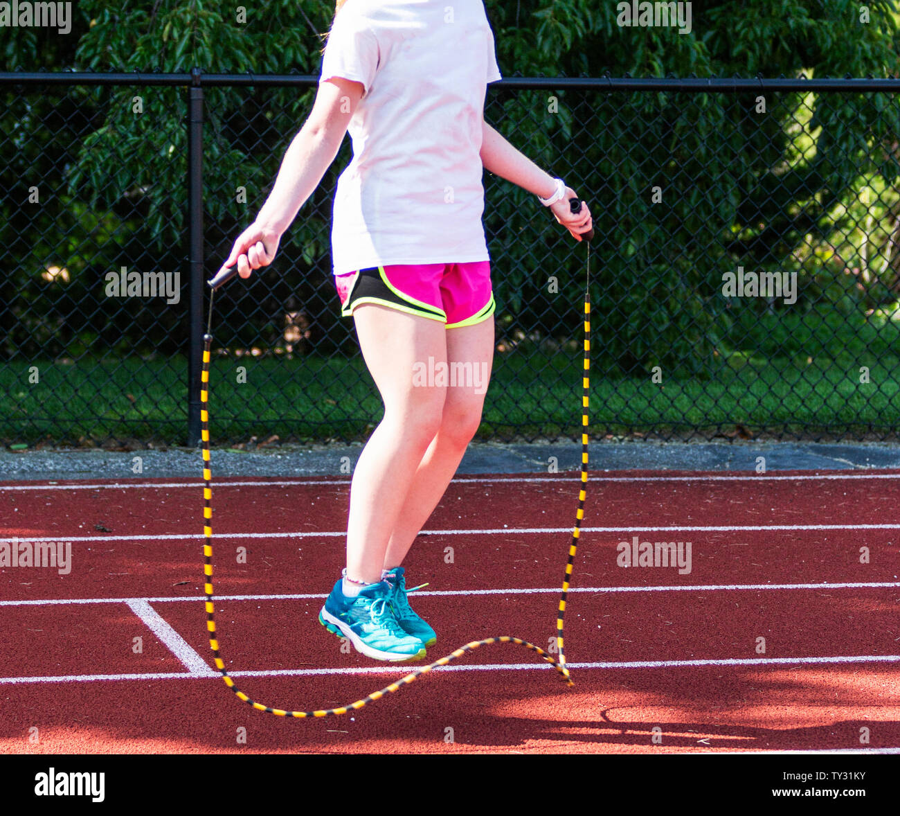 Female teenage athletics training hi-res stock photography and images ...