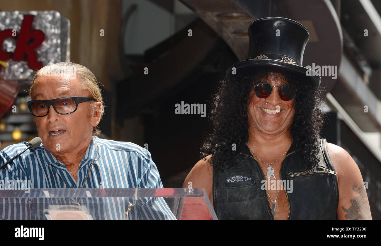 Musician Slash reacts to comments by director Robert Evans during an ...
