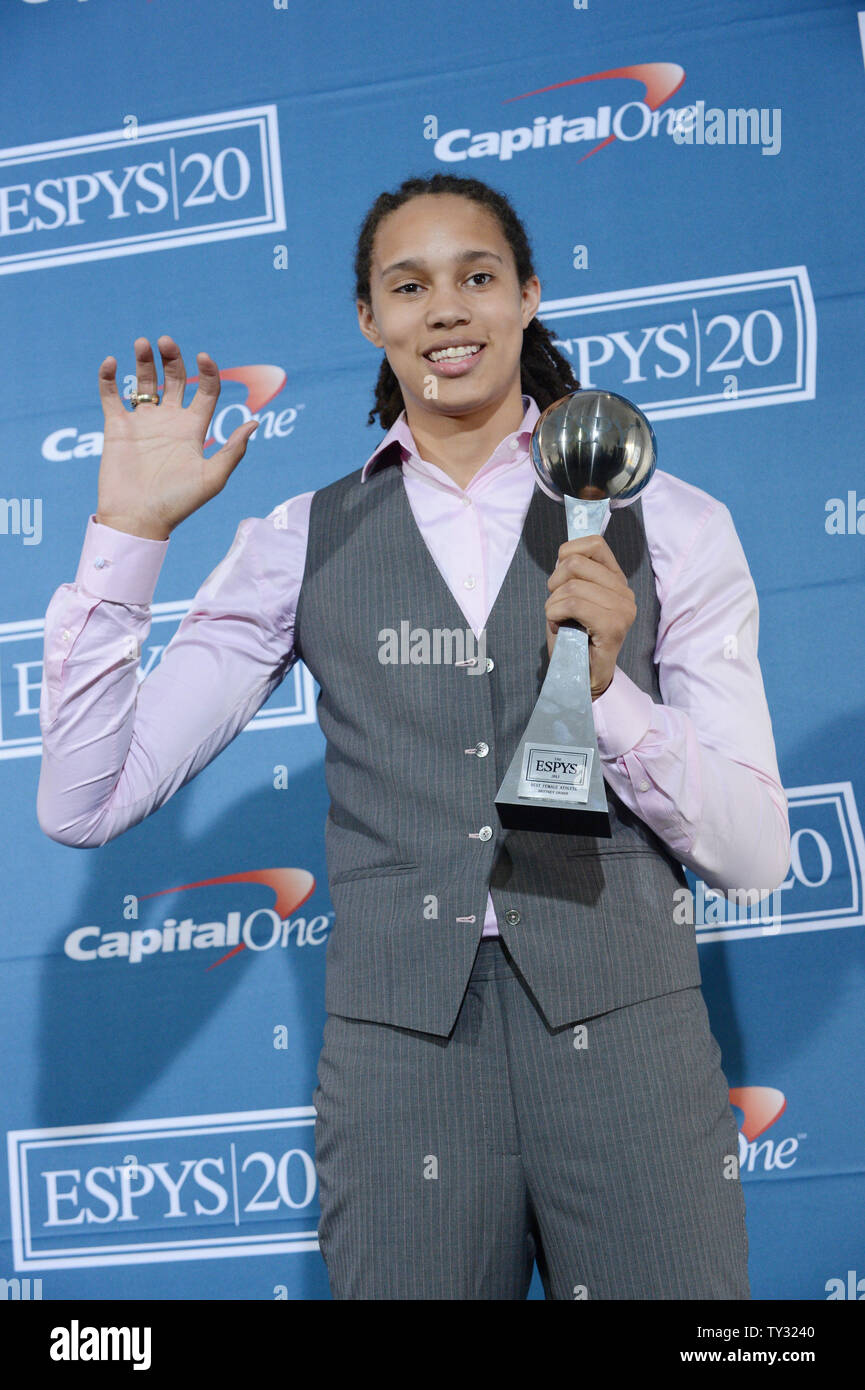 American women's college basketball player Brittney Griner appears ...