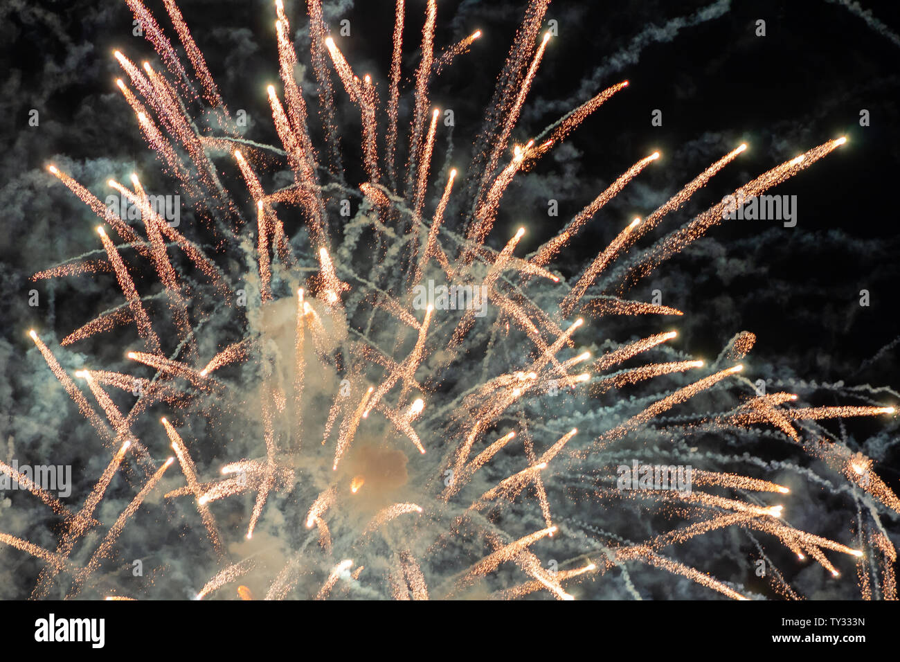 fireworks rocket background bonfire celebration Stock Photo - Alamy