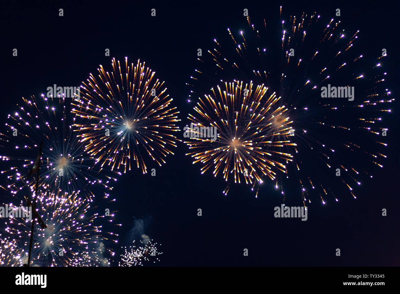 fireworks sky background, celebration fire Stock Photo - Alamy