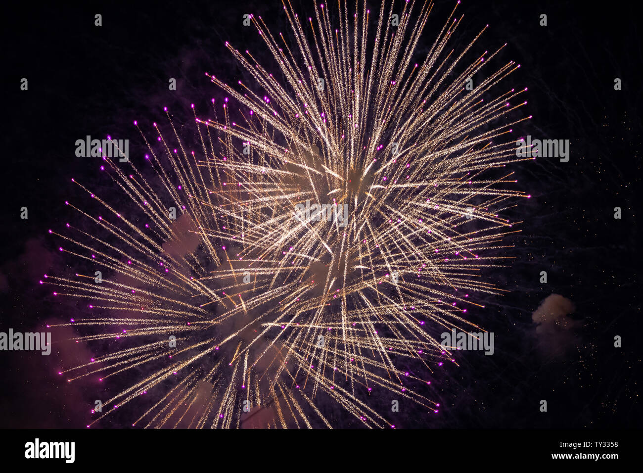 firework explosion background pyrotechnics party Stock Photo - Alamy