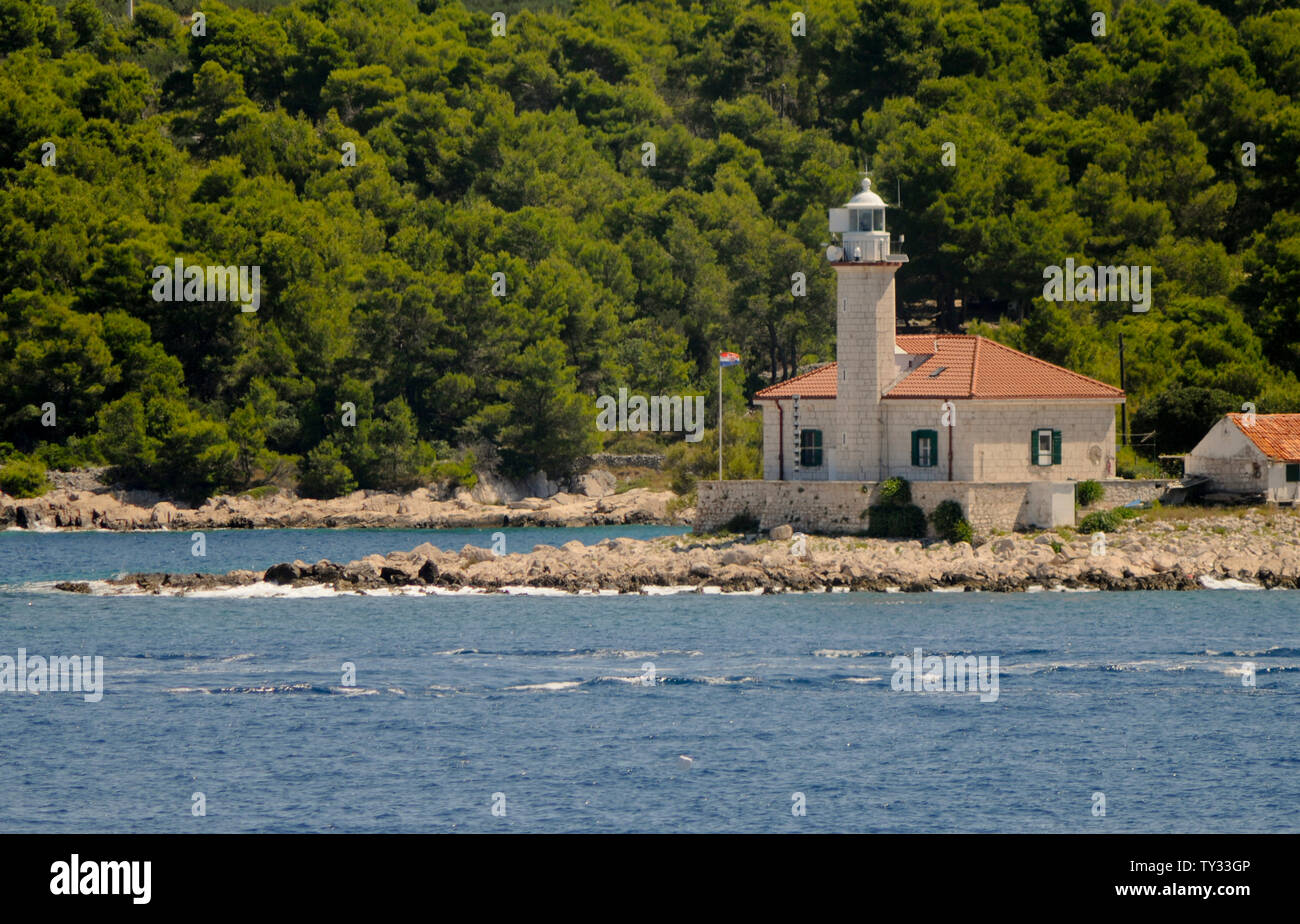 A lighthouse in the Croatian islands, Adriatic Sea Stock Photo - Alamy