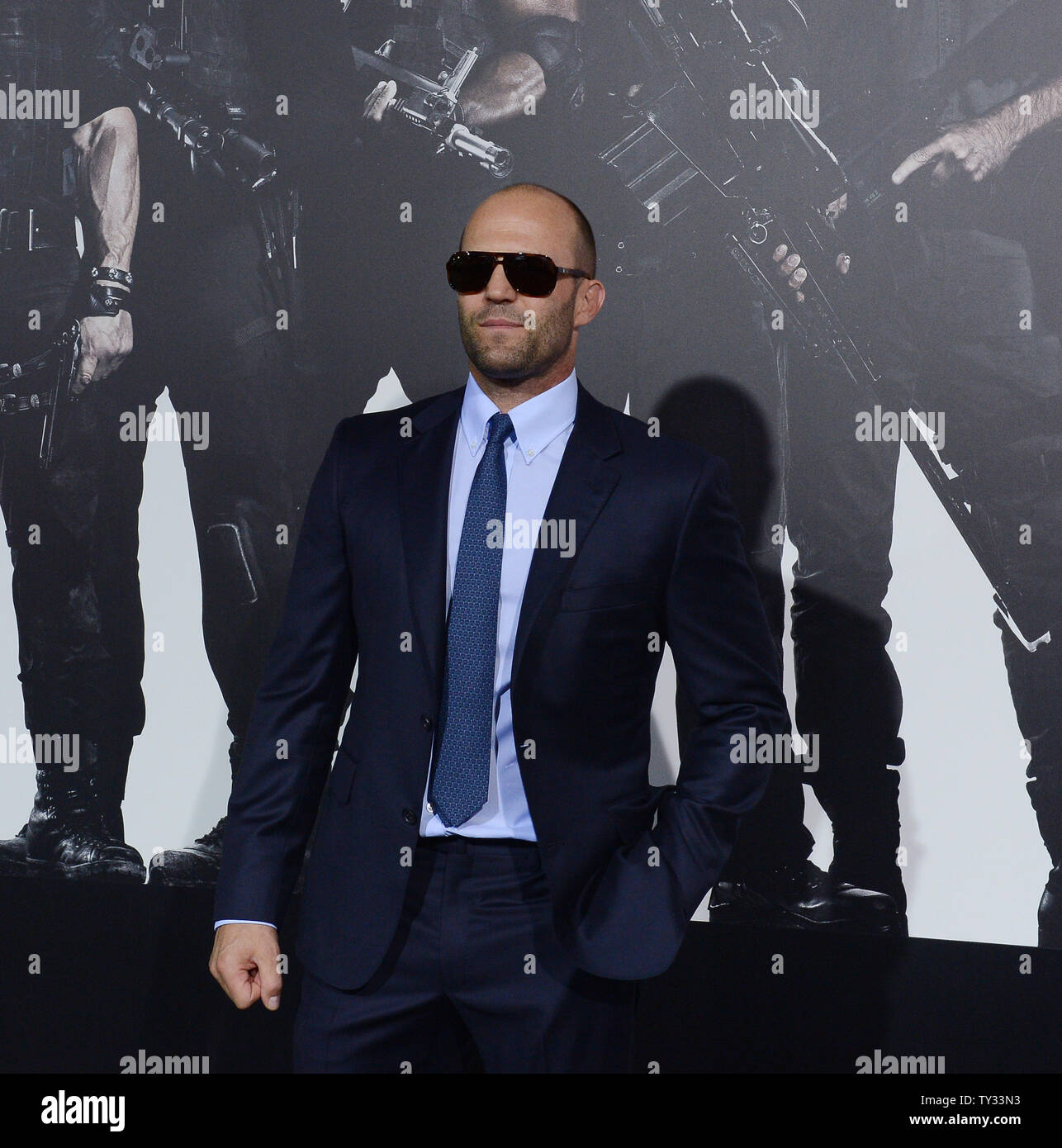 Jason Statham, a cast member in the action adventure motion picture ...