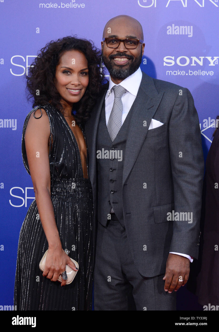 Salim Akil (R) attends the premiere of his new motion picture drama ...