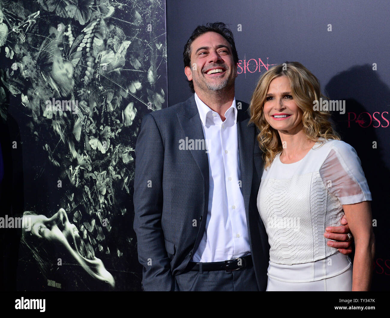 Jeffrey Dean Morgan (L) and Kyra Sedgwick, cast members in the motion ...