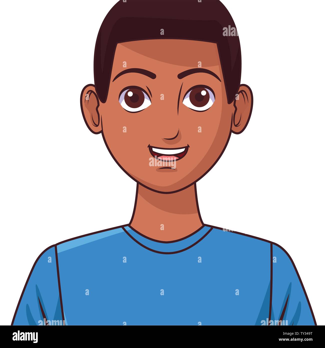 young man avatar cartoon character profile picture Stock Vector Image ...