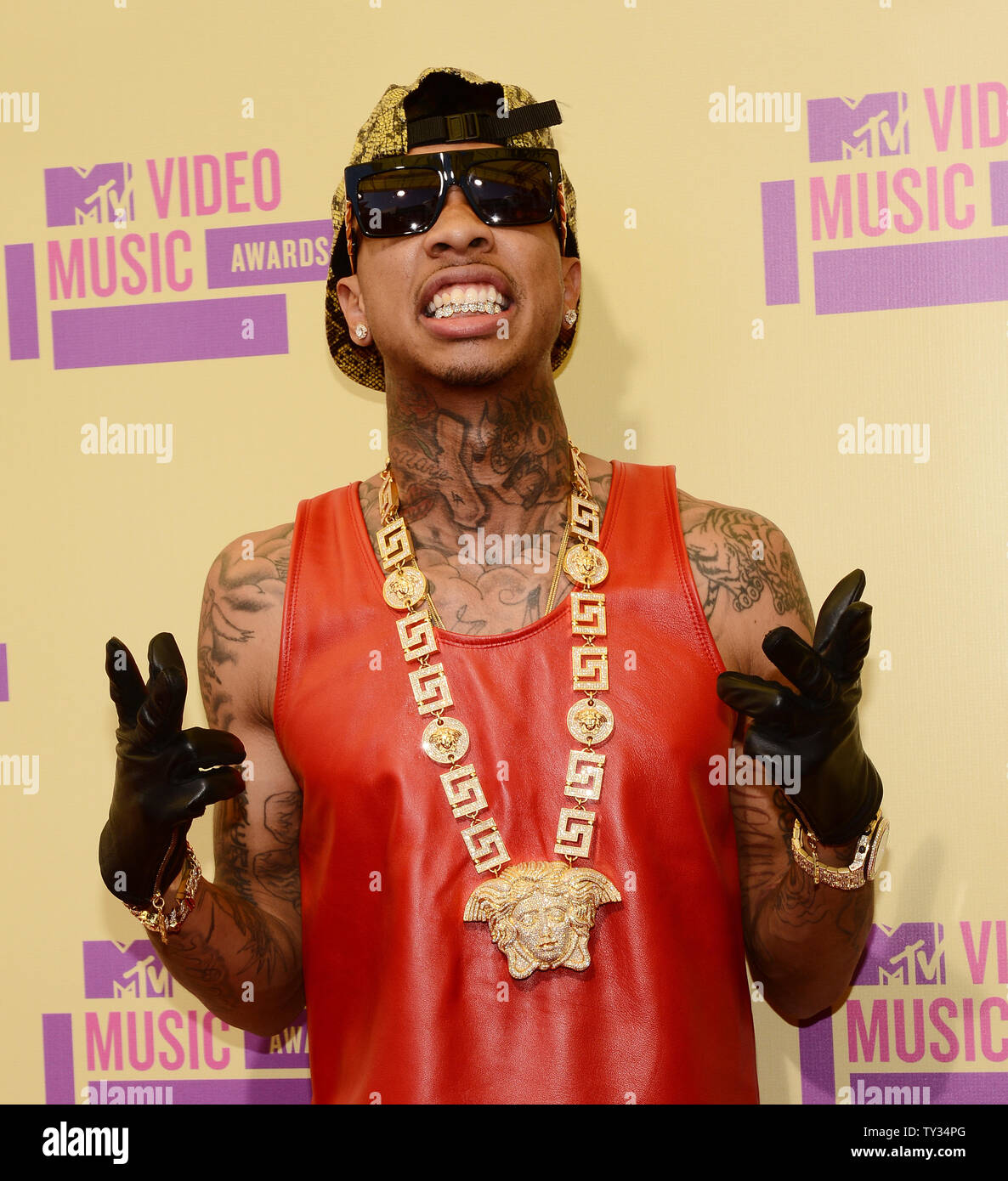 Rapper Tyga arrives for the MTV Video Music Awards at Staples Center in ...