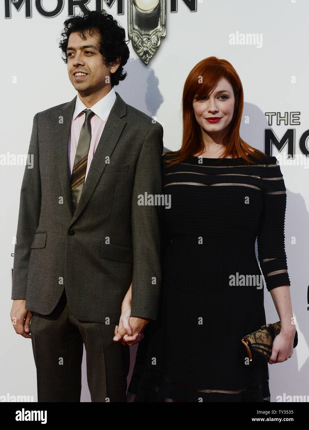 Christina hendricks husband geoffrey arend hi-res stock photography and ...