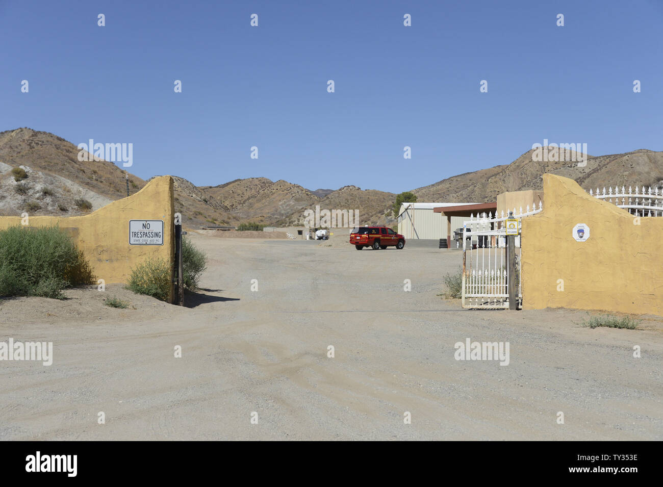 The Blue Cloud Movie Ranch is seen in the Santa Clarita Valley area of ...