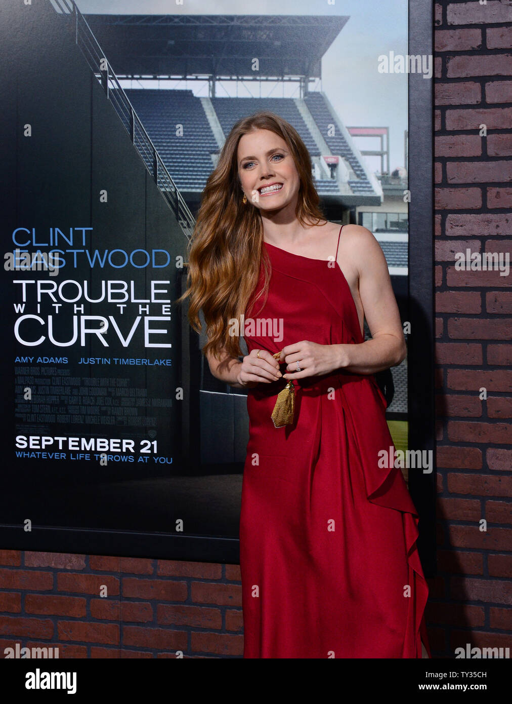 Amy Adams, a cast member in the motion picture drama "Trouble with the ...