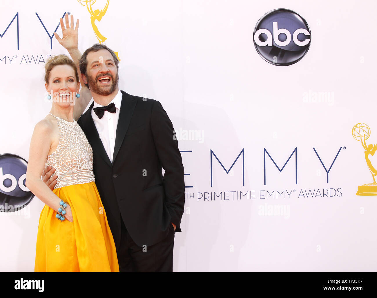 Actress Leslie Mann (L) and producer Judd Apatow arrive for the the ...