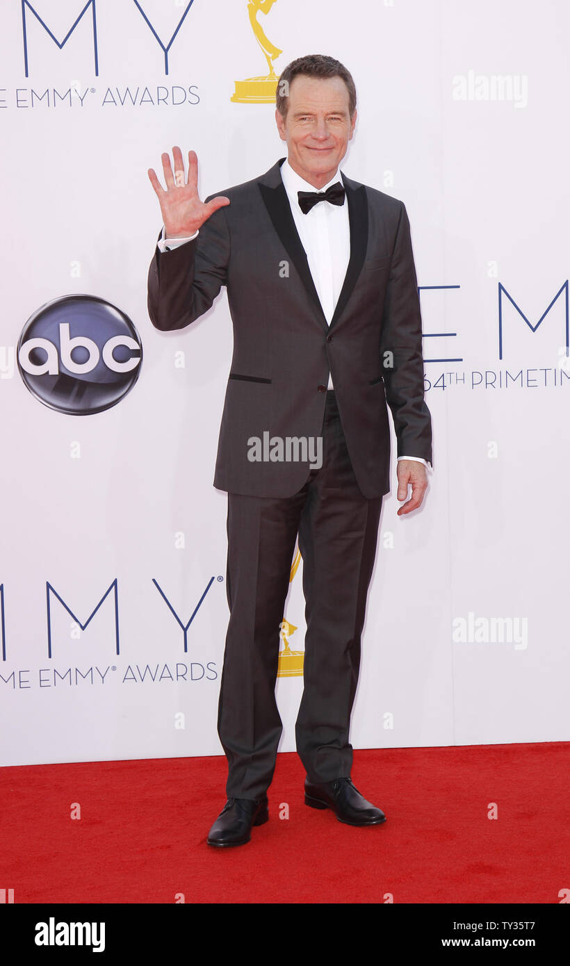 Actor Bryan Cranston arrives for the the 64th Primetime Emmys at the ...