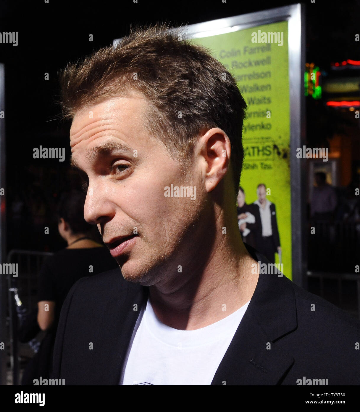 Actor Sam Rockwell, a cast member in the motion picture crime comedy ...