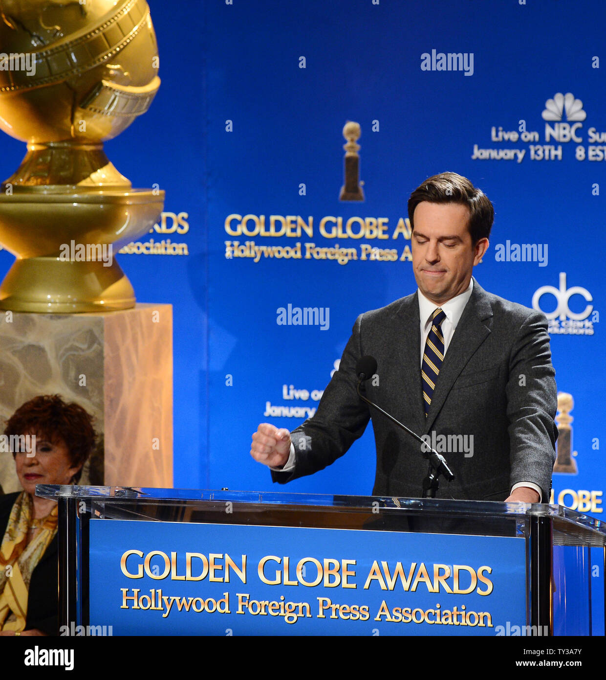 Actor Ed Helms announces nominations for the 70th annual Golden Globes ...