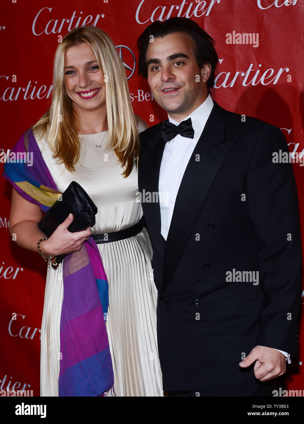 Director Nicholas Jarecki (R) and Agata Bobola arrive at the 24th ...