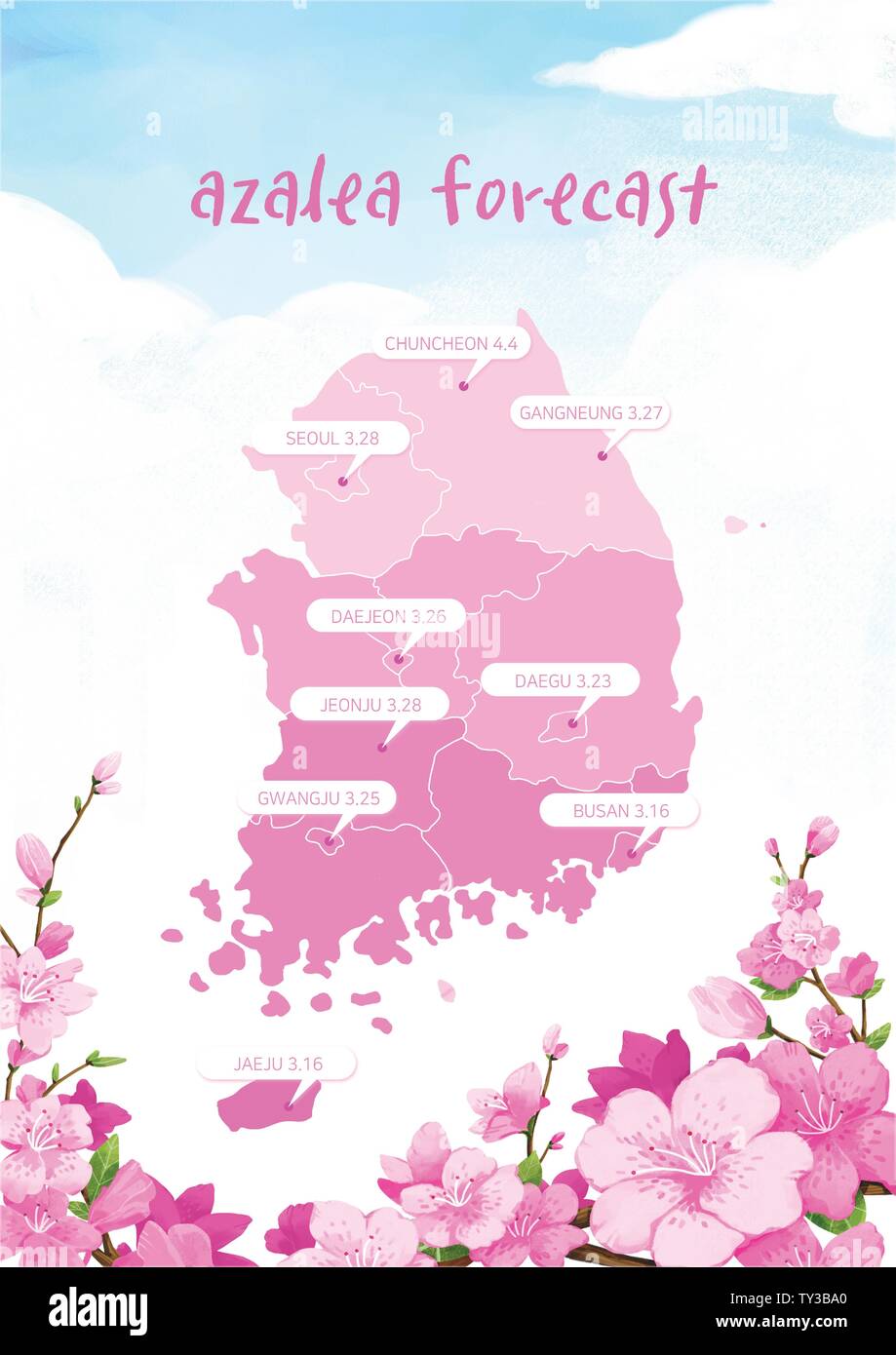 Azalea map Stock Vector Images - Alamy