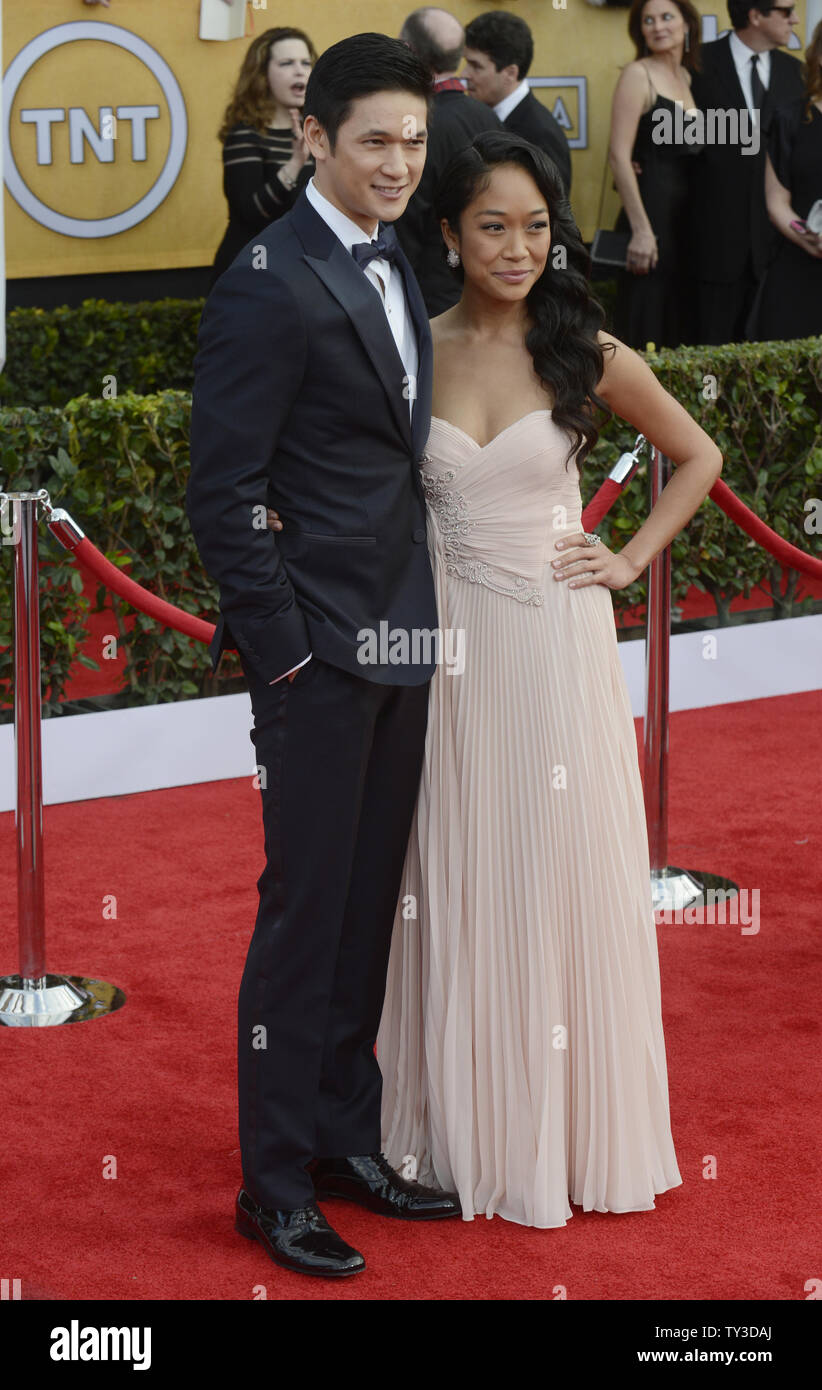 Actors Harry Shum Jr. (L) and Shelby Rabara arrive for the 19th Annual ...