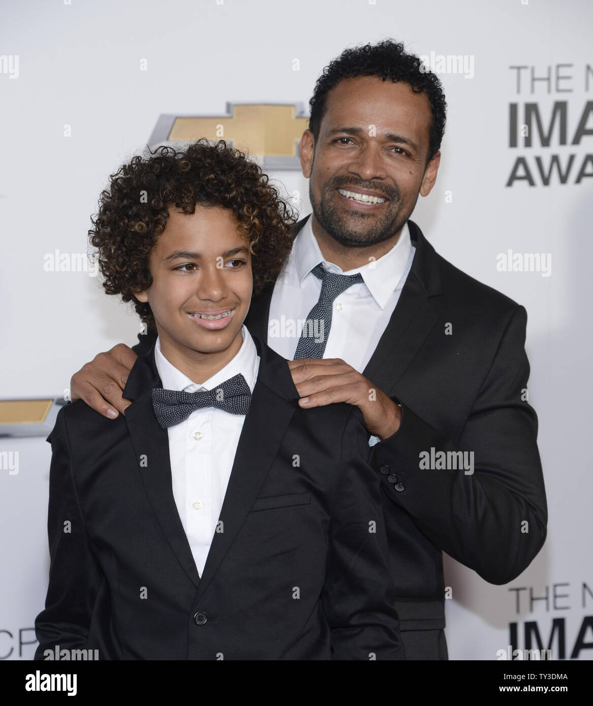 Actor/director Mario Van Peebles (R) and Mandela Van Peebles arrive for ...