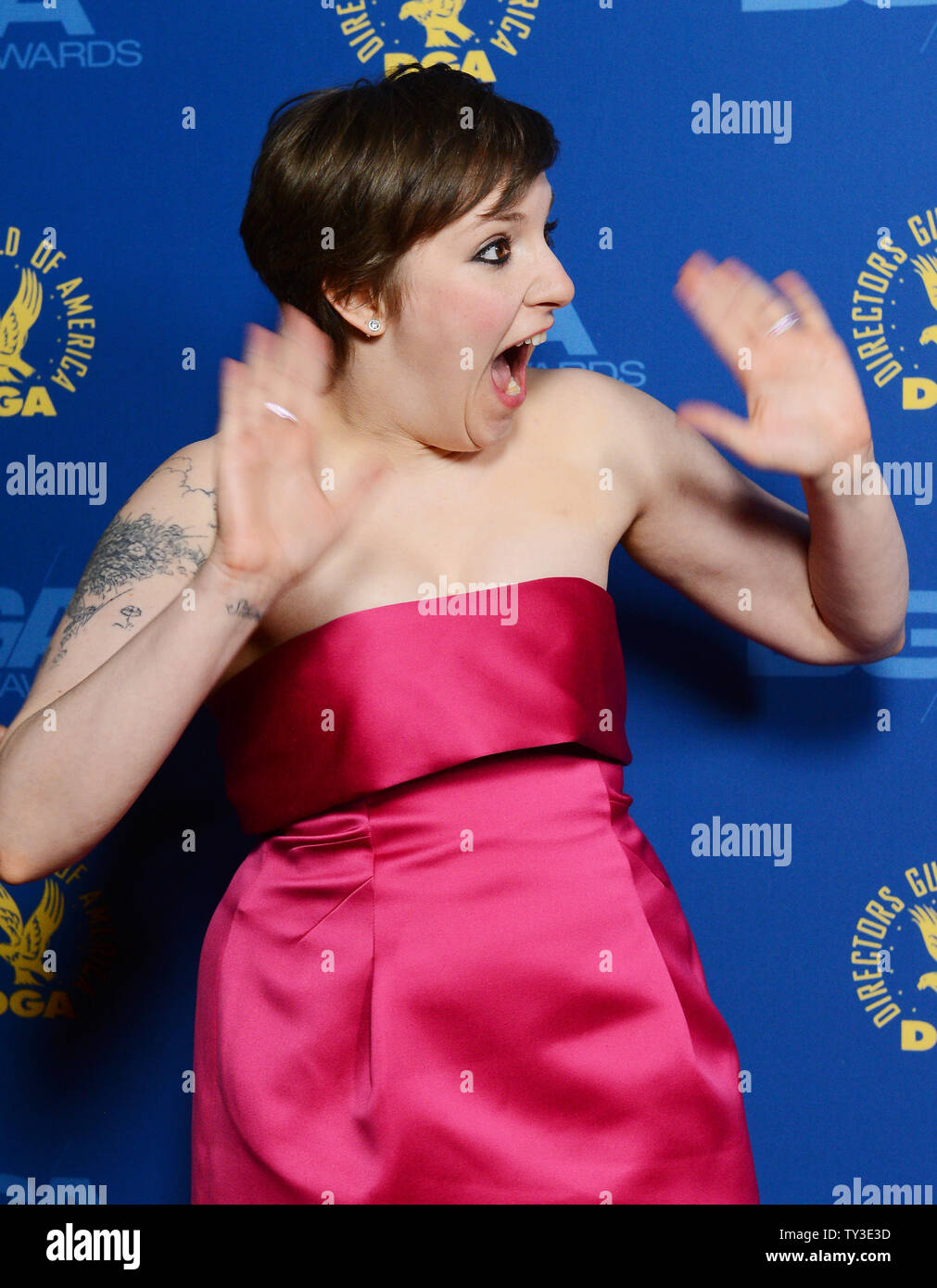 Actress Lena Dunham attends the 65th annual Directors Guild Of America ...