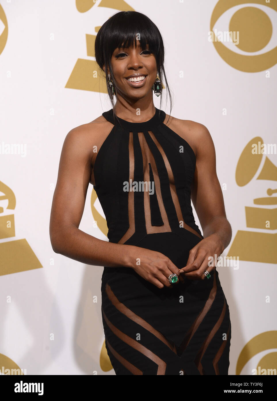 Kelly Rowland appears backstage at the 55th Grammy Awards at the ...